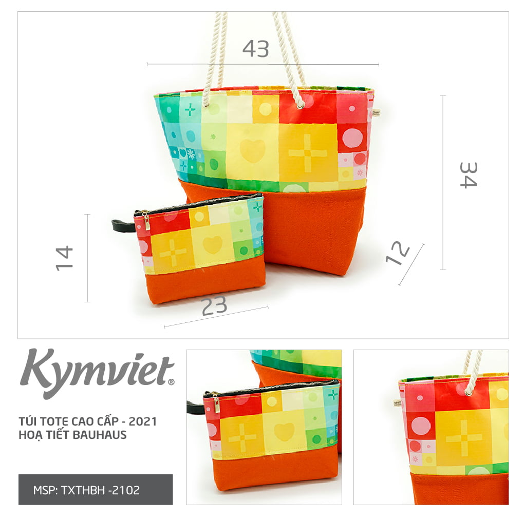 Túi Tote Vải Canvas KYMVIET Craft, Thiết Kế Thời Trang, Đựng Đồ Đa Năng ...