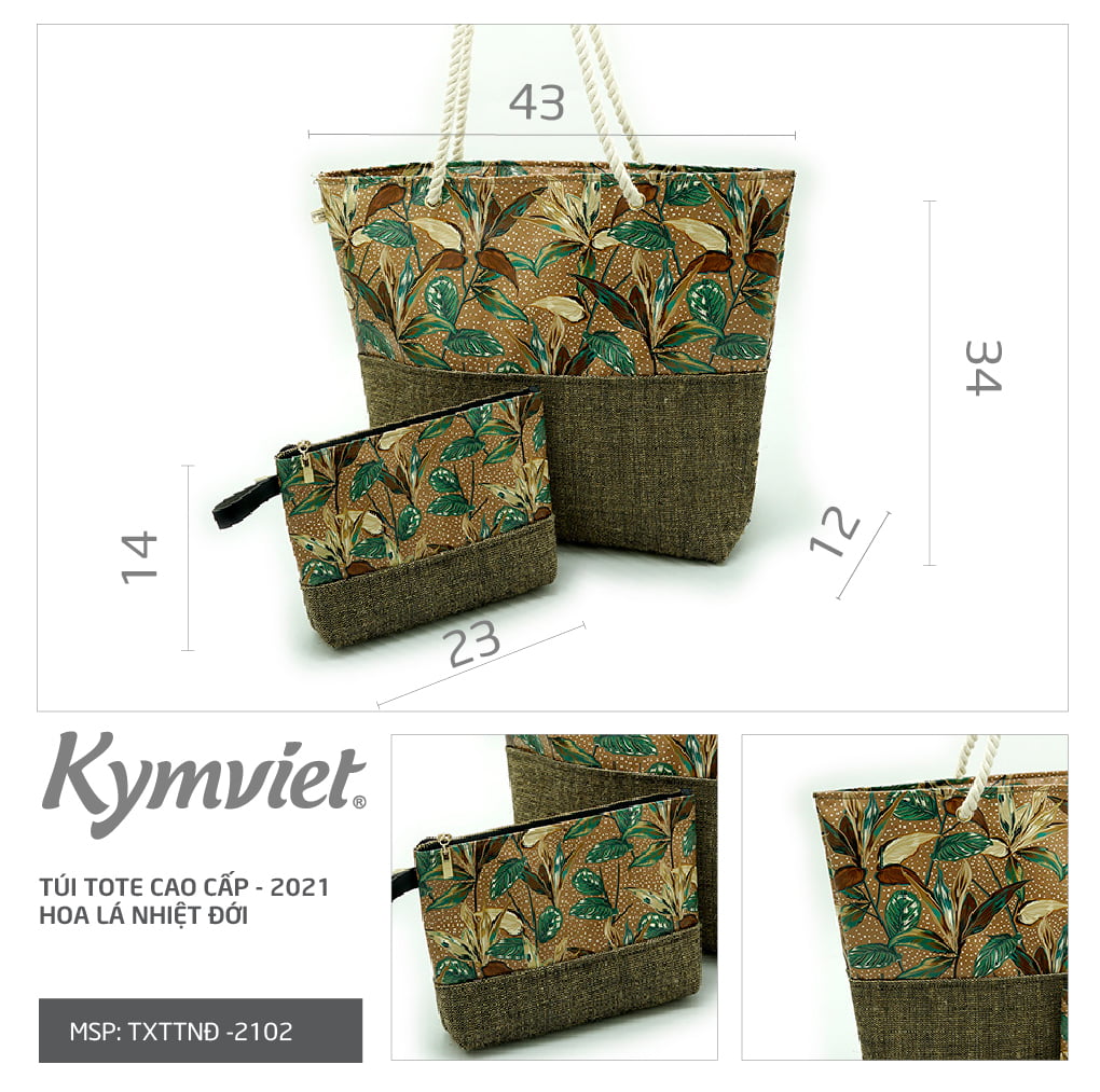 Túi Tote Vải Canvas KYMVIET Craft, Thiết Kế Thời Trang, Đựng Đồ Đa Năng ...