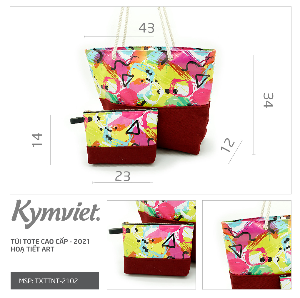 Túi Tote Vải Canvas KYMVIET Craft, Thiết Kế Thời Trang, Đựng Đồ Đa Năng ...